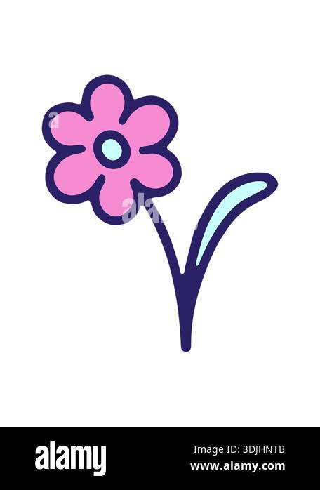 shaking motion animation of simple flower design element Stock Video ...