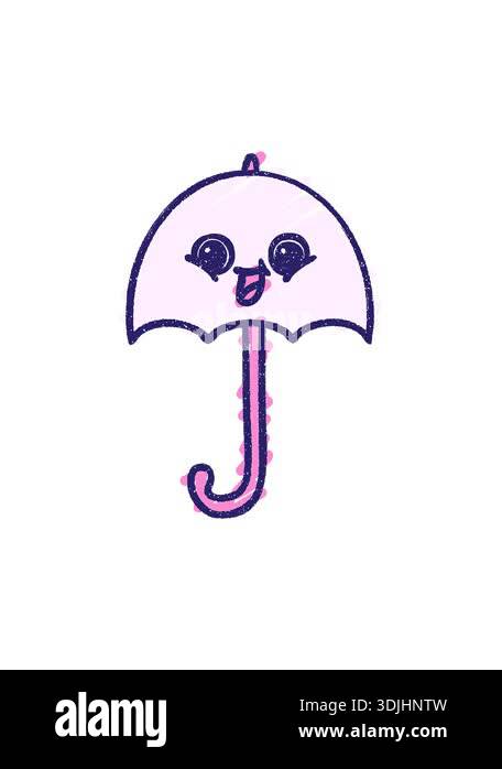 spinning motion animation of an Umbrella Chalk Drawing Stock Video ...