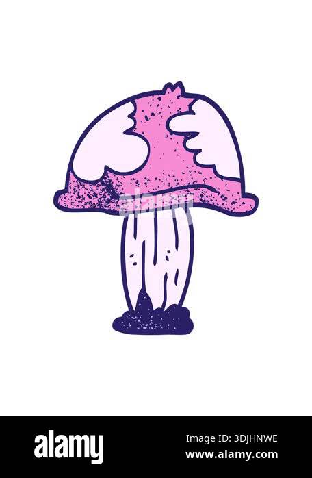 bob and pause animation of cartoon doodle of poisonous toadstool Stock ...