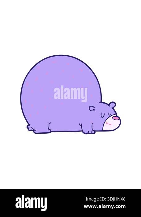 spinning motion animation of kawaii cartoon bear design Stock Video ...