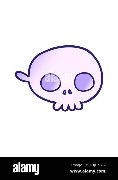 bob and pause animation of cartoon spooky skull mask Stock Video ...