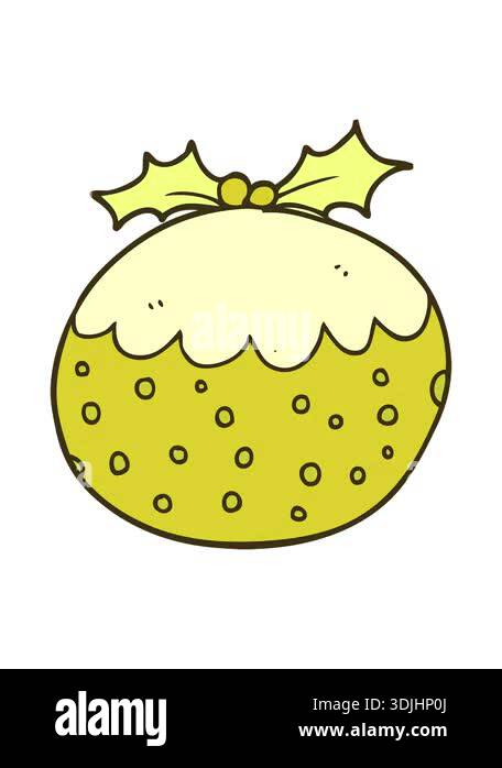 changing color animation of christmas pudding drawing Stock Video ...