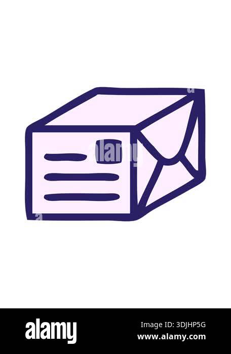 pressure popping animation of cute paper parcel Stock Video Footage - Alamy