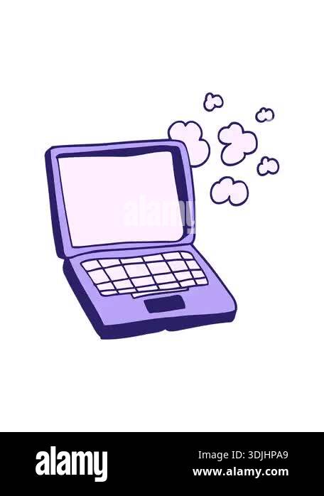 shivering motion animation of cartoon computer Stock Video Footage - Alamy