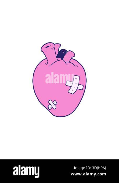 starburst effect animation of cartoon heart drawing Stock Video Footage ...