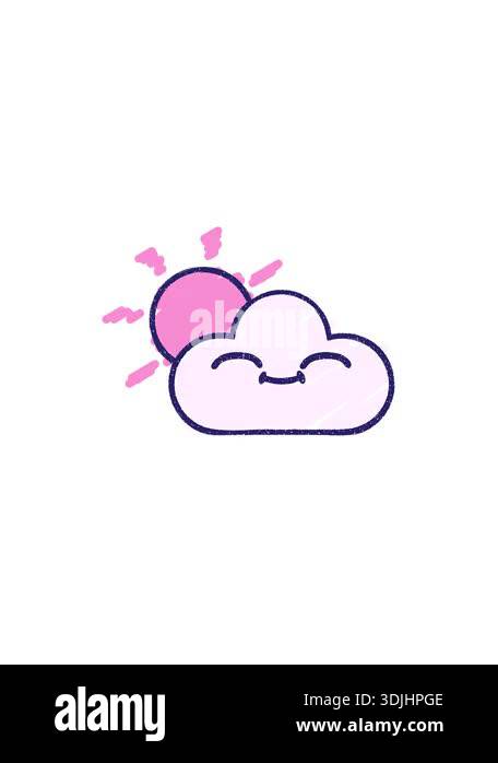 flashy sales animation of fun Cloud Chalk Drawing Stock Video Footage ...