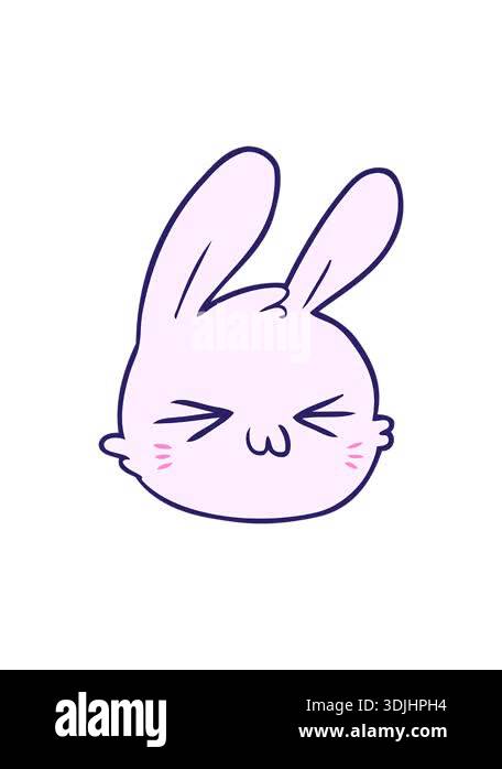 spinning motion animation of rabbit face cartoon Stock Video Footage ...