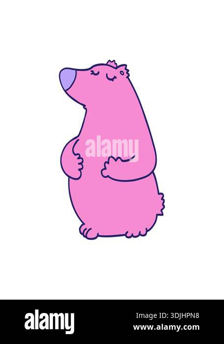 shaking motion animation of cartoon kawaii teddy bear illustration ...