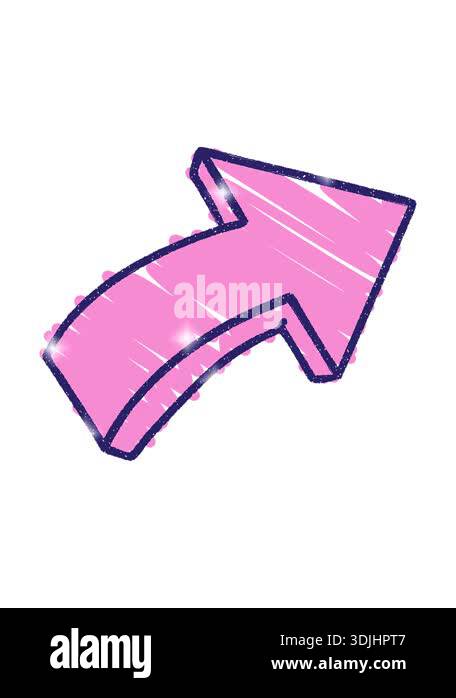 glitter effect animation of direction arrow Stock Video Footage - Alamy