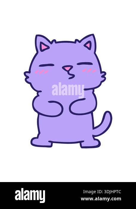 shine light effect animation of handdrawn quirky cat Stock Video ...