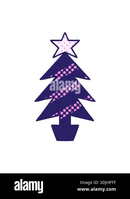 bobbing motion animation of cartoon of a christmas tree Stock Video ...