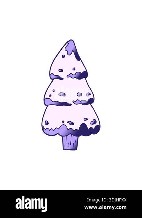 jiggle and pause animation of cartoon pine trees Stock Video Footage ...