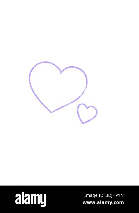 horizontally vibrating animation of Heart Symbols Charcoal Drawing ...