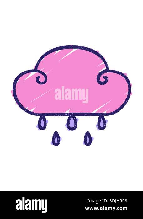 power up animation of Cloud Chalk Drawing image Stock Video Footage - Alamy