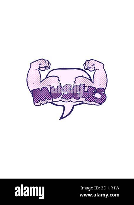 radioactive glowing animation of freehand drawn comic book speech ...