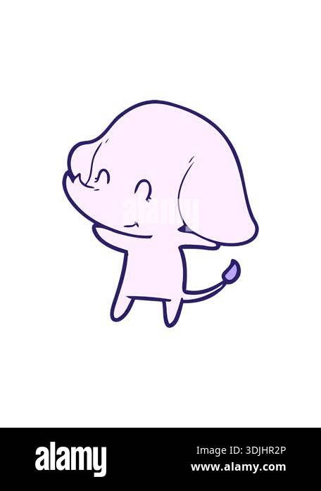 spinning motion animation of cute cartoon elephant design Stock Video ...