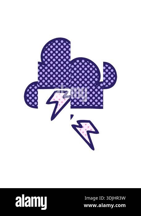 splitting motion animation of a cartoon of a storm cloud Stock Video ...