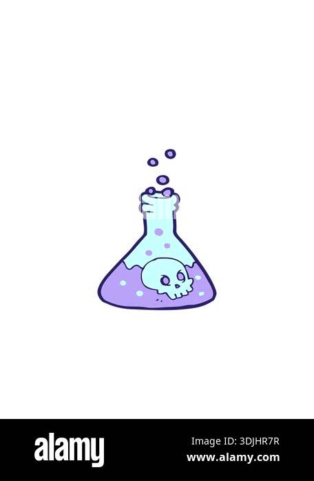 bobbing motion animation of cartoon spooky potion Stock Video Footage ...