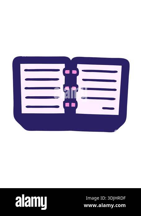 vibrating motion animation of cute cartoon of a stack of diaries Stock ...