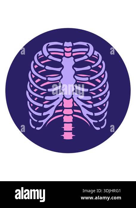jiggle and pause animation of image of a rib cage Stock Video Footage ...