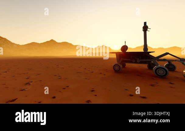 Mars rover explores the Martian surface(3D software Lumion makes non-AI ...