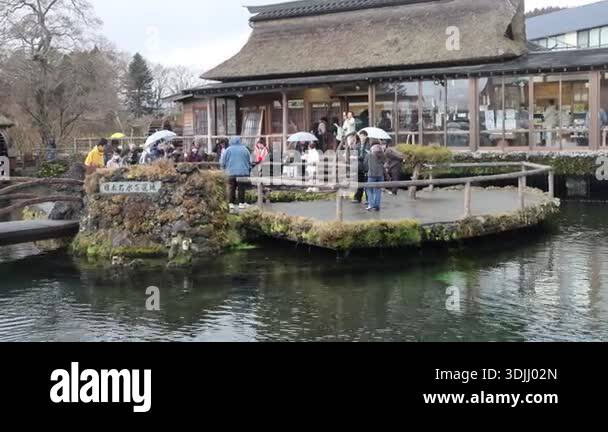 Oshino, Japan- 20 Dec 2025: Nakaike Pond of Oshino Hakkai, Japan. It is ...