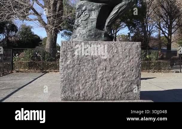Tokyo, Japan- 17 Dec 2025: The Thinker statue near the entrance of the ...