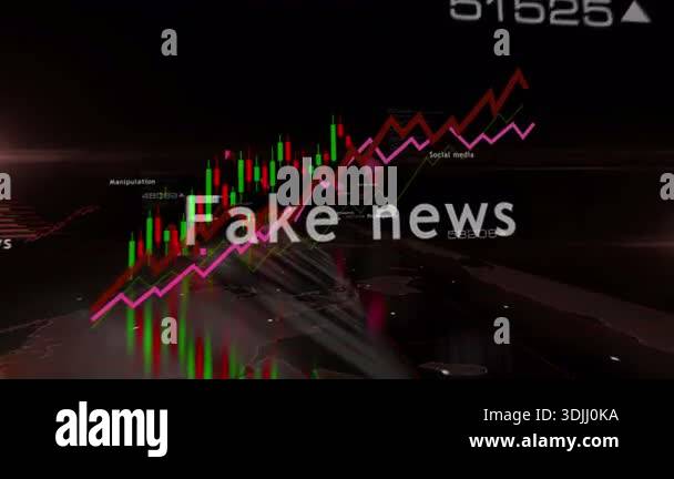Fake news charts and graphs diagram seamless and loopable 3d concept ...