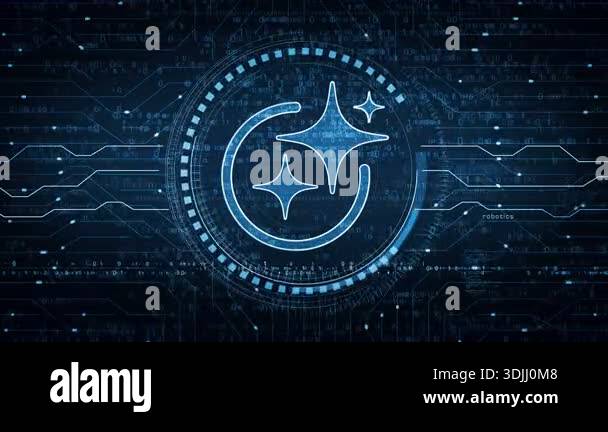 Artificial intelligence Ai symbol abstract digital concept. Network ...