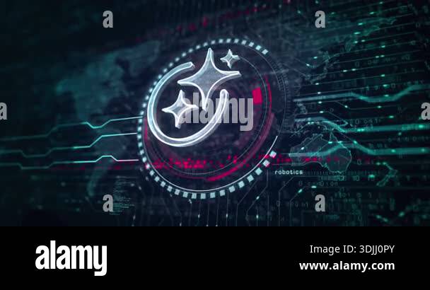 Artificial intelligence Ai symbol abstract digital concept. Global ...