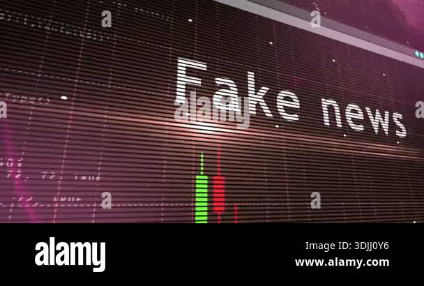 Fake news charts and graphs diagram 3d concept animation Stock Video ...