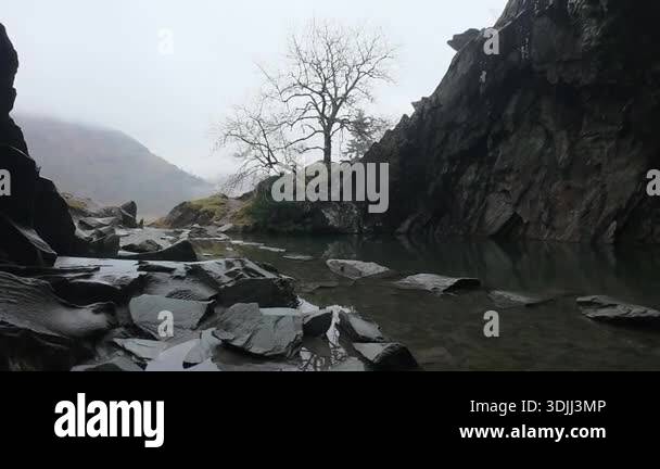 Cave Underground in Lake District. High quality 4k footage Stock Video ...