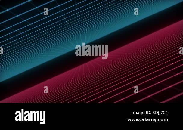 Technology perspective grid in infinity. Abstract digital wireframe ...
