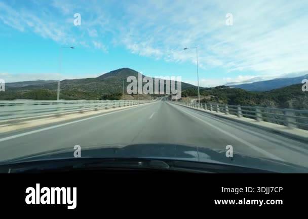 point of view car driving on the highway Stock Video Footage - Alamy