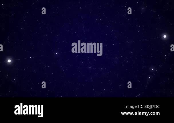 Futuristic space background with light blue particles in infinite ...