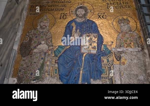 Istanbul,turkey,august 5, 2025. Famous byzantine imperial gate mosaic ...