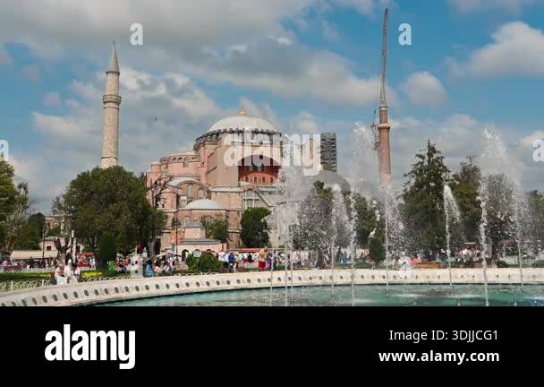 Istanbul,turkey,august 5, 2025. Famous hagia sophia grand mosque on a ...