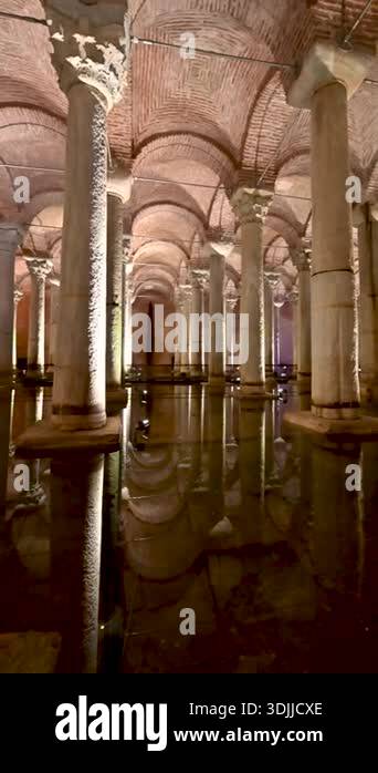 Istanbul,turkey,august 6, 2025. Ancient underground water reservoir ...