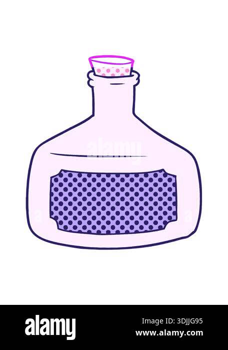 power up animation of old bottle cartoon Stock Video Footage - Alamy