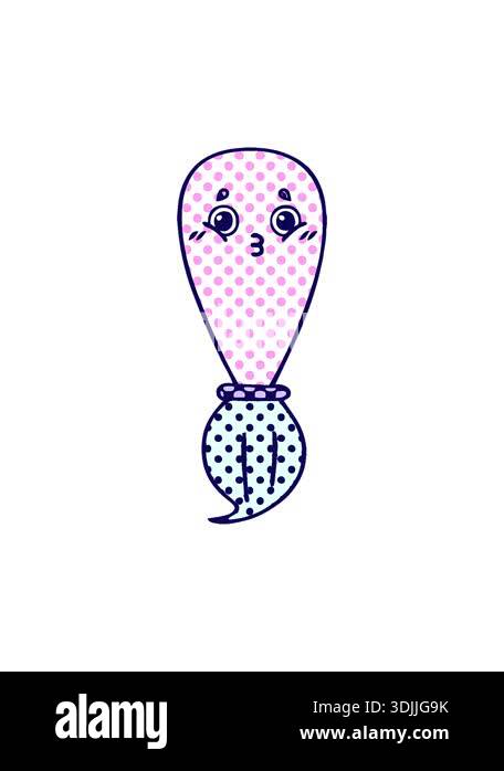 neon light effect animation of comic book style cartoon of a paint ...