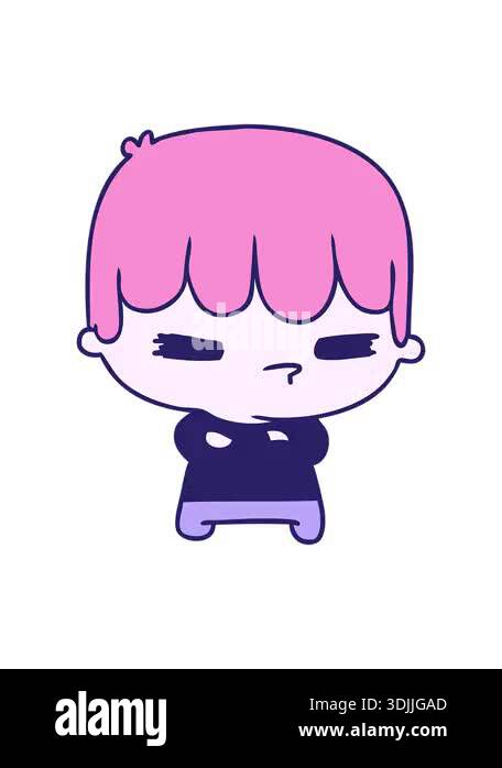 pixelize effect animation of cartoon illustration of a kawaii cute ...