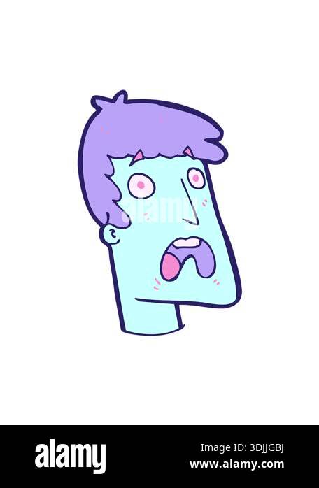 jiggle motion animation of shocked man drawing Stock Video Footage - Alamy