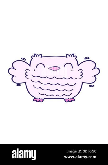 bobbing motion animation of retro cartoon owl Stock Video Footage - Alamy