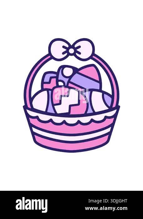 spinning motion animation of fun easter basket Stock Video Footage - Alamy