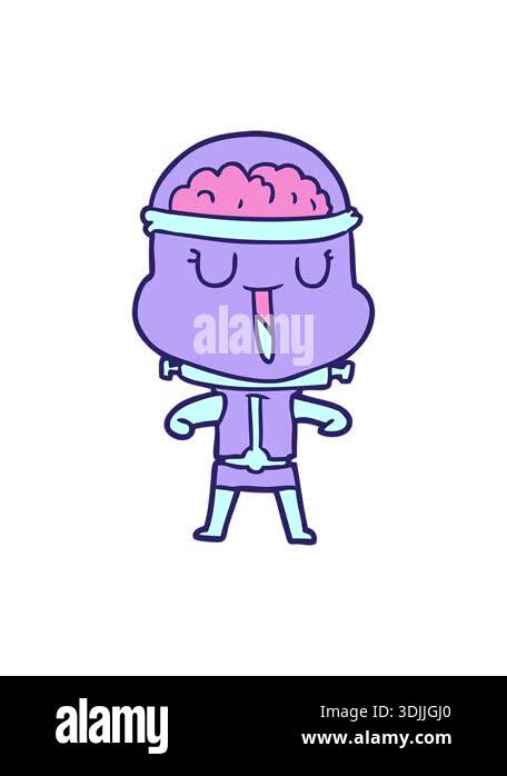 bob and pause animation of happy cartoon of a robot Stock Video Footage ...