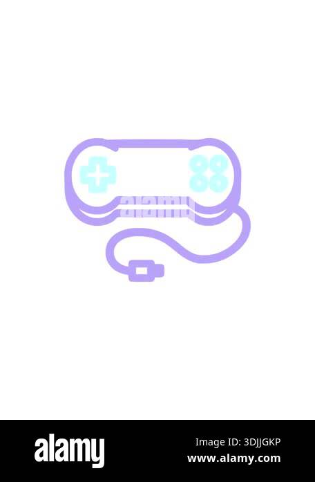 flashy sales animation of console game controller symbol icon Stock ...