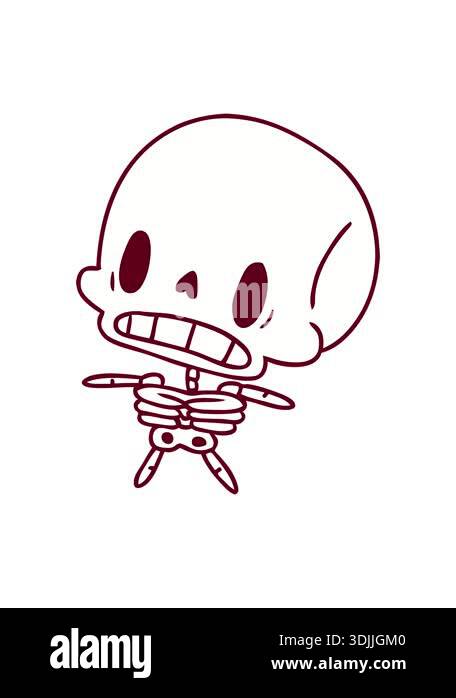 neon light effect animation of cartoon illustration kawaii cute dead ...