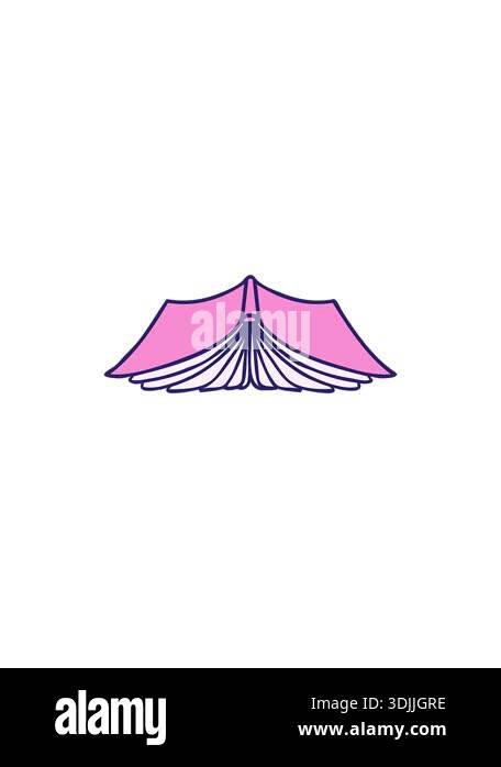 attention grabbing animation of hand drawn cartoon doodle of an open ...