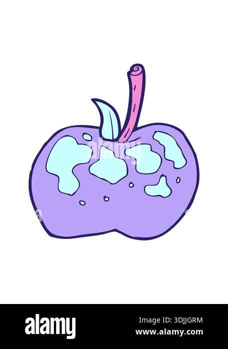 shaking motion animation of freehand drawing of a cartoon apple Stock ...