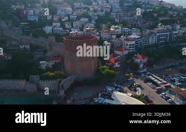 A small pirate ship floats near the Mediterranean shore Stock Video ...